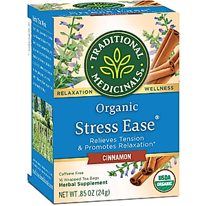 Traditional Medicinals Tea Cinnamon Stress Ease Organic, 16 Count