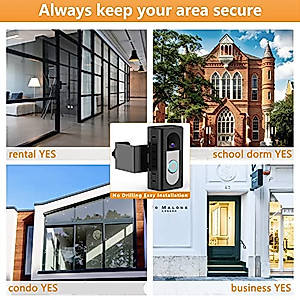 QIBOX Anti-Theft Video Doorbell Mount Compatible with Video Doorbell 4/3/3 Plus/2/1/(2020 Release), Adjustable No-Drill Mounting Bracket Wedge Adapter Holder Accessories for Home Rentals Office Room