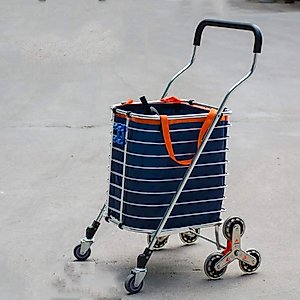 Shopping Trolley on Wheels Multi Function Shopping Cart 8 Wheel Climbing Trolley Lightweight Folding Wheeled Rolling Luggage Cart Storage Hand Trucks,