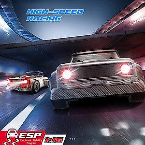 Mostop RC Drift Car for Adults 20MPH High Speed RC Drift Racing Car, 4WD 2.4Ghz Remote Control Car,Throttle & Steering Control RC Car for Drift and Race,1/16 RTR Drift RC Cars with Light