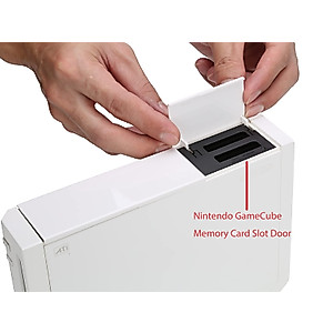 Wii Console Replacement Dust Door, 3 in 1 Repair Part Slot Cover for Nintendo GameCube, NGC Conrtroller/NGC Memory/SD Slot Lid-White