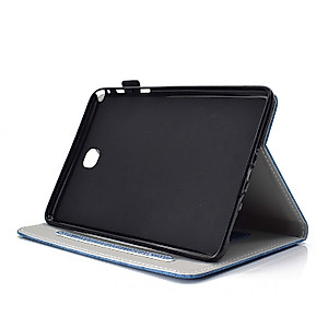 Samsung Galaxy Tab A 8.0 SM-T350 / T355 Case, MonsDirect Smart Denim Slim Wallet Case Protective Kickstand Auto Wake/Sleep Cover for Galaxy Tab A 8.0 inch Tablet SM-T350 / T355 2015 Release, Blue