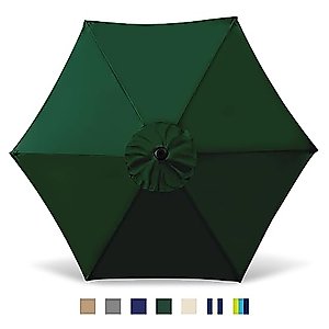 Trenovo Patio Umbrella Replacement Canopy, 9 ft Replacement Umbrella Cover for 8 Ribs, Water Resistant Cloth Umbrella Replacement Top for Garden Backyard Pool Umbrellas Cantilever Parasols