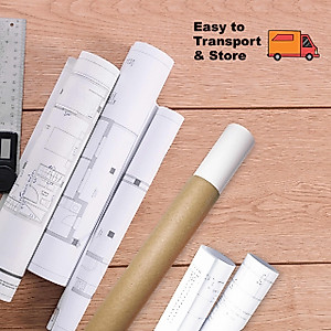 CAPTAIN Mailing Tube, 2 Pack, 13.5x2 Inch, Brown Kraft Cardboard, For Documents, Art, Posters