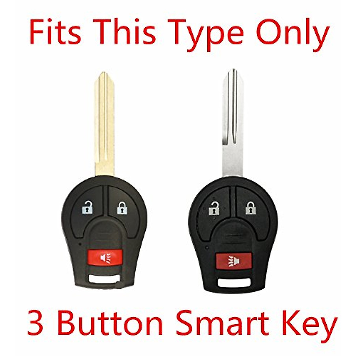 Rpkey Silicone Keyless Entry Remote Control Key Fob Cover Case protector Replacement Fit For Nissan Armada Cube Frontier Juke Murano Pathfinder Quest Rogue Select Sentra Titan Versa Note Xterra （blue）