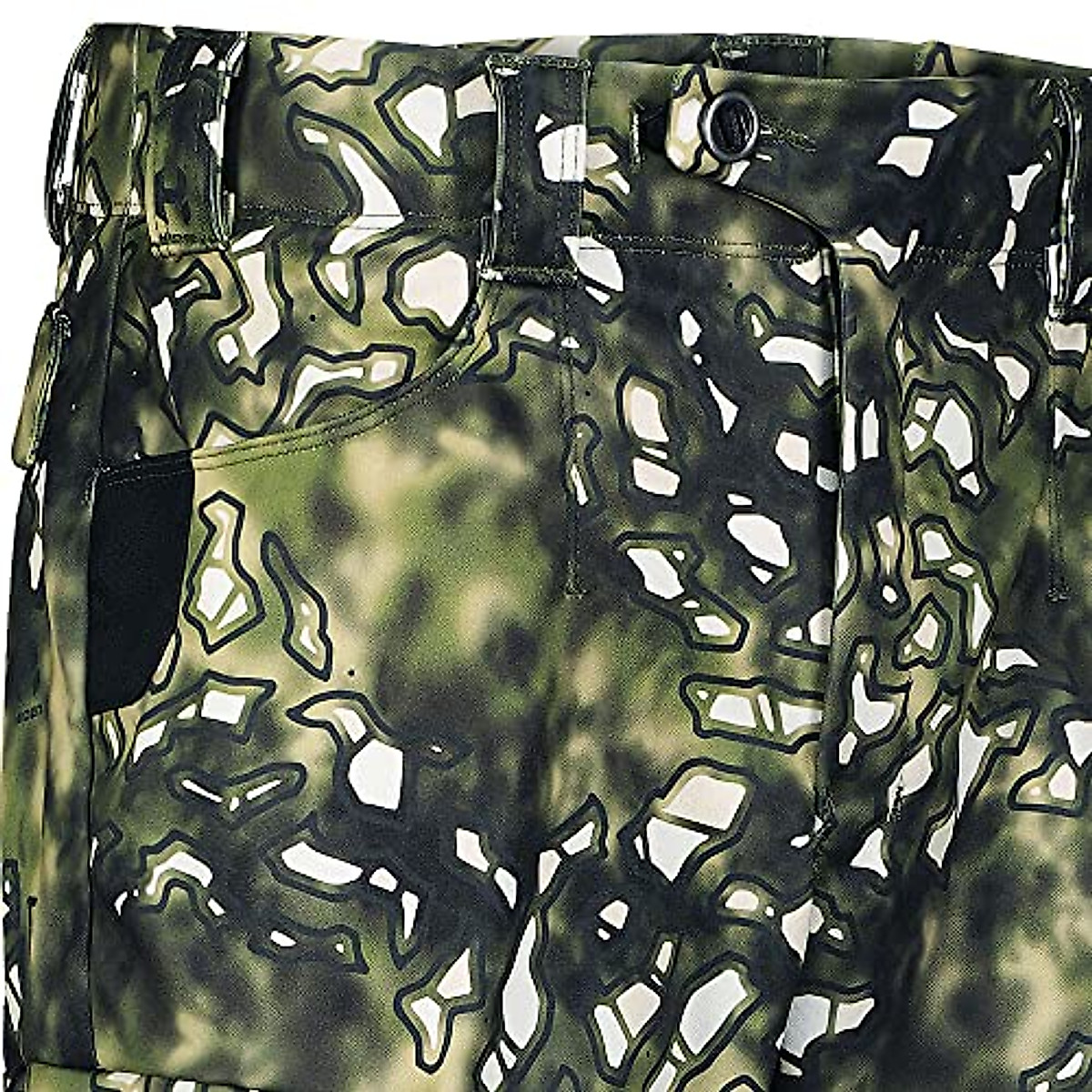 HIDEN Super Stalk Camo Hunting Pants for Men, Water Repellant, Ultra Silent, Turkey Hunt, Forest Camo, 38W x 32L