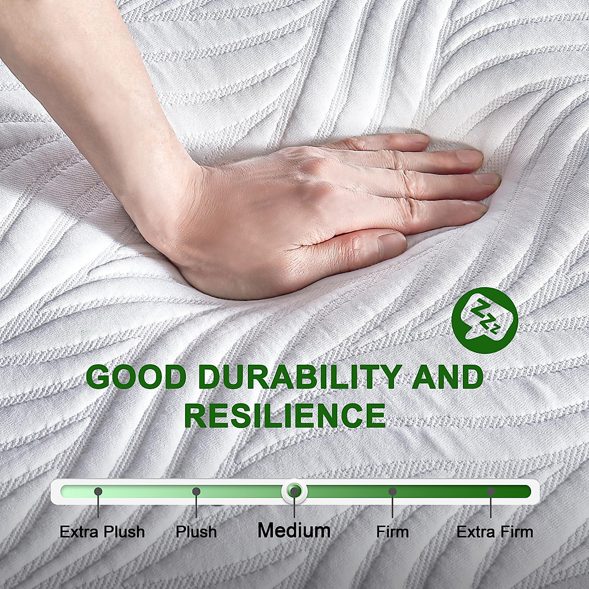 PMIXO Gel Memory Foam Mattress,8 Inch King Size Medium-Firm Mattress with CertiPUR-US Certified,Medium-Plush,No Formaldehyde and Fiberglass Free