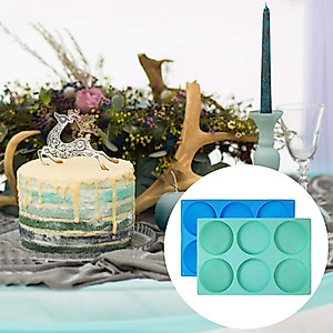 2 Pack 6-Cavity Resin Coaster Moulds, FineGood Round Coaster Mould for Resin Silicone Cake Moulds Baking Tray