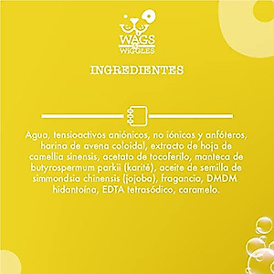 Wags & Wiggles Soothe Oatmeal Dog Shampoo in Warm Vanilla Scent | Oatmeal Dog Shampoo for All Dogs With Dry, Itchy, and Sensitive Skin | Dog Supplies, 16 Ounces