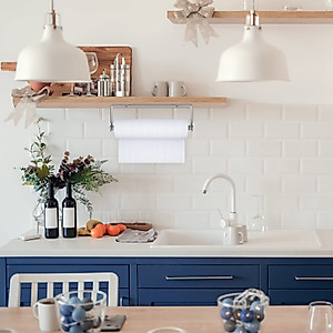 8T8 Sealer Bags Roll Holder ,Paper Towel Holder Under Cabinet [with Self Adhesive + Drill Screws], Wall Mounted for Kitchen, Bathroom, Large Rolls