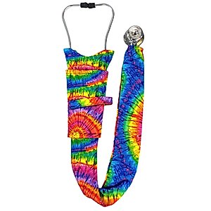 Tie Dye Print - Sparkling EARTH Stethoscope Cover - 100% Cotton, Built-in Utility Pocket with Hook and Loop Utility Strap - Made in The USA!