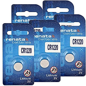 Renata Batteries CR1220 Lithium Coin Cell Battery (5 Pack)