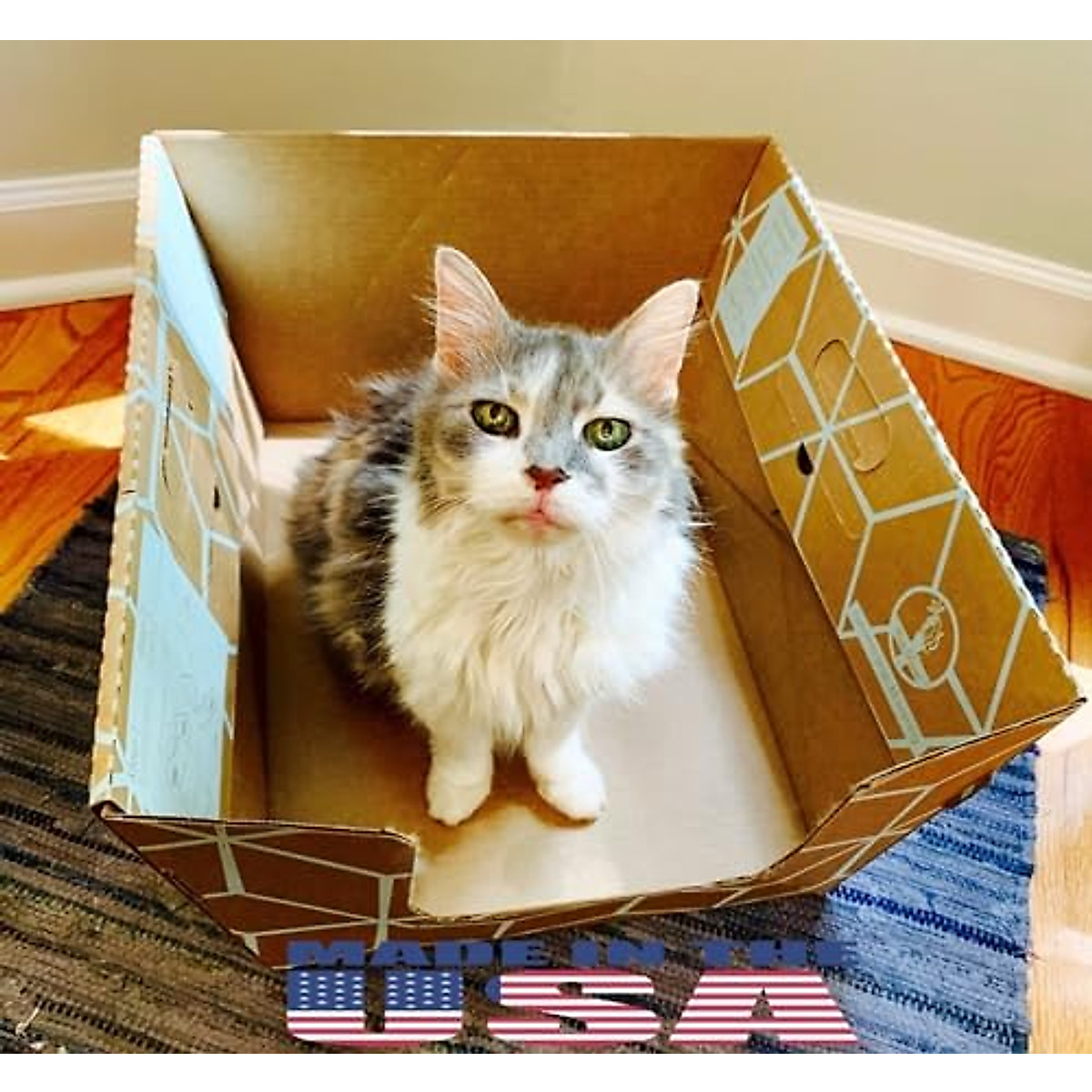 Cats Desire - 15 Trays, Disposable Litter Boxes for Cats - Litter Box, Fits Large Cats - Water Resistant Cat Litter Box - Made in USA, 19" L x17 W x 8.5" H - Enclosed Box