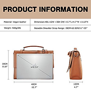 ECOSUSI Laptop Messenger Bag Women Briefcase 15.6 inch Laptop Satchel Handbags