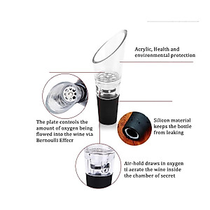 Cooko Wine Opener Set,Wine Bottle Opener Including Foil Cutter, Bottle Stopper Pourer and Extra Spiral,Wine Corkscrew Set,Gift box Opener Kit.