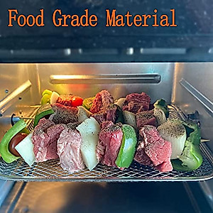 Dehydrator Rack Compatible with Chefman 6.3 Quart Digital Air Fryer, for Power XL Airfryer Pro 6 QT Power Air Fryer Oven 6QT 12.5 QT, for Caynel Air Fryer Oven (4Pack) 304 Stainless Steel Air Fryer Rack Air Fryer Dehydrator Accessories