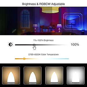 DoHome Smart Candelabra led e12 Bulbs Work with Apple HomeKit, Smart Light Bulbs Wi-Fi Dimmable Chandelier Light Bulbs 5W (40W Equivalent) 450LM Smart Bulbs Work with Alexa Google Home and SmartThings