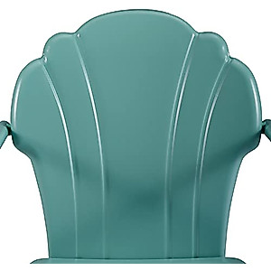 Crosley Furniture CO1029-BL Tulip Retro Outdoor Metal 2-Piece Armchair Set, Pastel Blue Satin