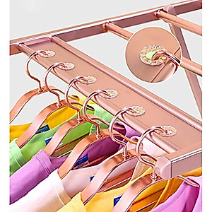 EYHLKM Aluminum Alloy Clothes Drying Hanger Floor Folding Clothes Rack Indoor Balcony Home Clothes Drying Quilt Hanger