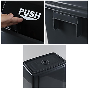 Ucake 13 Gallon Large Plastic Trash Can with Swing Lid, Kitchen Garbage Can with Lid, 4 Packs