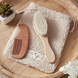 MYZI Baby Hair Brush Set – Soft Baby Brush Set for Newborns, Baby Comb and Brush Set Girl and Boy, Toddler Hair Brush and Toddler Comb - Baby Gift Set