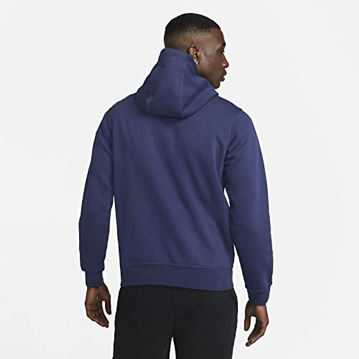 Nike 826433-010 Men Black Pull-Over Hoodie (as1, alpha, x_l, regular, regular, Midnight Navy/White)