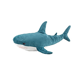 DongAi Plush Shark Toy Pillow, 31-inch Giant Shark Plush Animal Toy Super Soft and Cute Pillow Children’s Boys and Girls Room Decoration Bedtime Gift (80CM,blue) (blue)