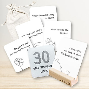 97 Decor Healing Grief Affirmation Cards - Grief Gifts for Loss Of Grandmother, Comfort Cards for Bereavement Gifts, Sympathy Card For Loss Of Dad Mom, Memorial Sympathy Gift for Loss Of Loved One