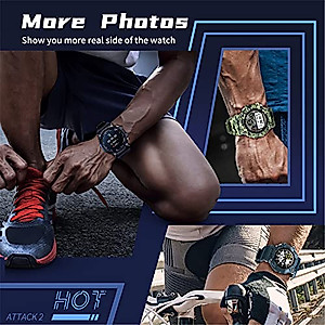 JZ&TS LOKMAT Attack 2 Smart Watch,Touch Screen Smartwatch,Fitness Trackers with Heart Rate Monitor,Waterproof IP68 Activity Trackers,Smart Watch for Men Women for iPhone Android (Black)