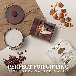 Scented Candles, Vanilla & Sea Salt, Soy Aromatherapy Candle for Home Scented, Made with Natural Soy Wax and Essential Oils, Holiday Jar Candle, 90 Hours Long Burning, Candle Gifts for Women