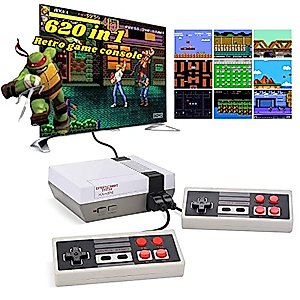 Retro Classic Game Console,Classic Video Games System Built-in 620 Games and 2 Classic Edition Controllers,Av Output Plug and Play,Retro Toys