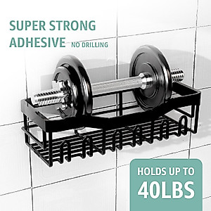 GD Adhesive Shower Caddy Bathroom Shower Organizer Storage 5 Pack Set, Adhesive Shower Organizer for Bathroom & Storage, Stainless Steel, Rustproof Stainless Steel Bathroom Organizer, No Drilling