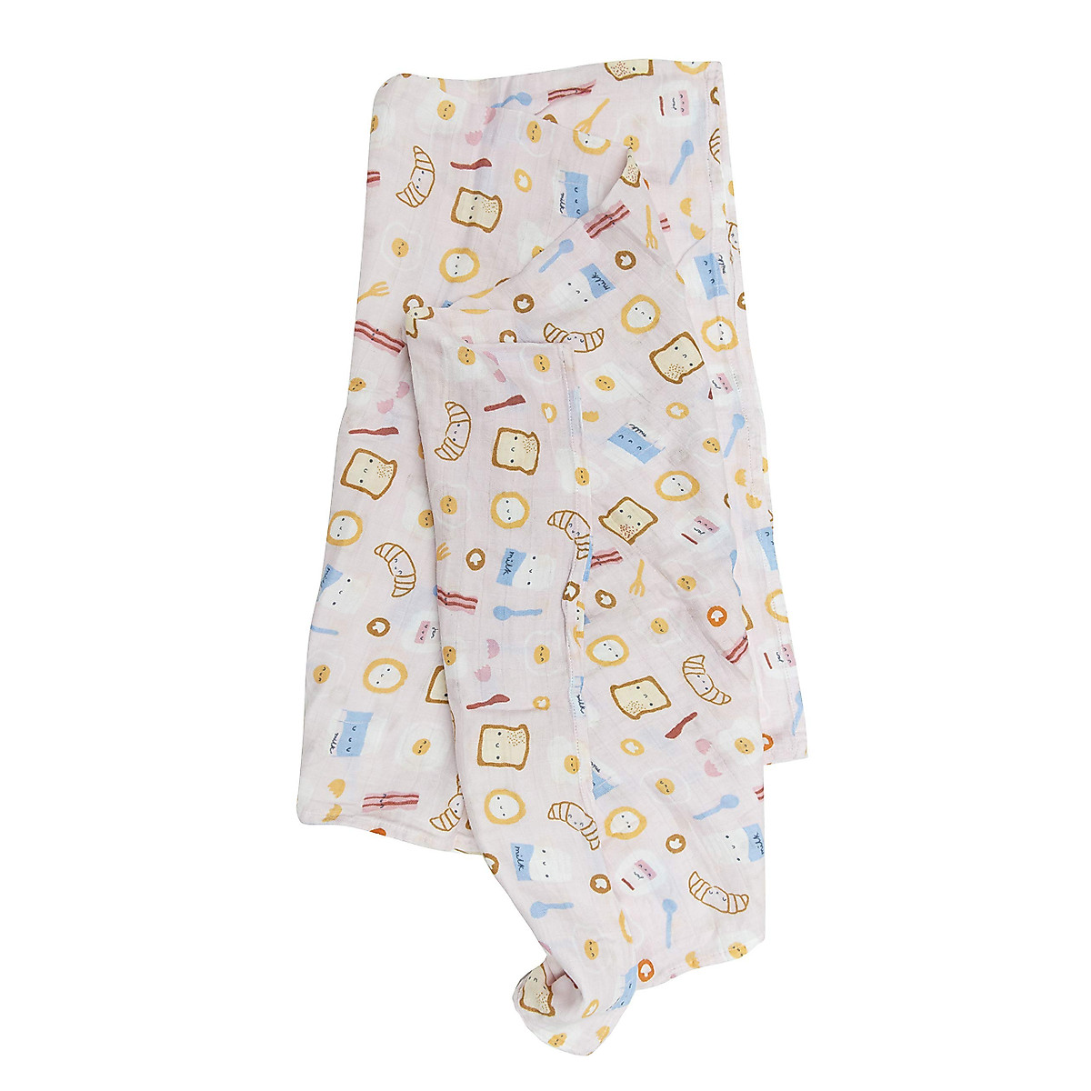 Loulou Lollipop Soft Baby Swaddle Blanket Muslin Wrap Receiving Blanket for Newborn to Toddler Girl and Boy, Large 47” by 47” - Breakfast Pink…