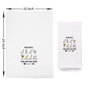 NEGIGA Bible Verse Philippians 4:8 Whatever is True Christian Dish Cloths Towels 24x16 Inch,Funny Cartoon Cats Decor Decorative Dish Hand Towels for Kitchen Bathroom,Christian Gifts,Cat Lovers Gifts