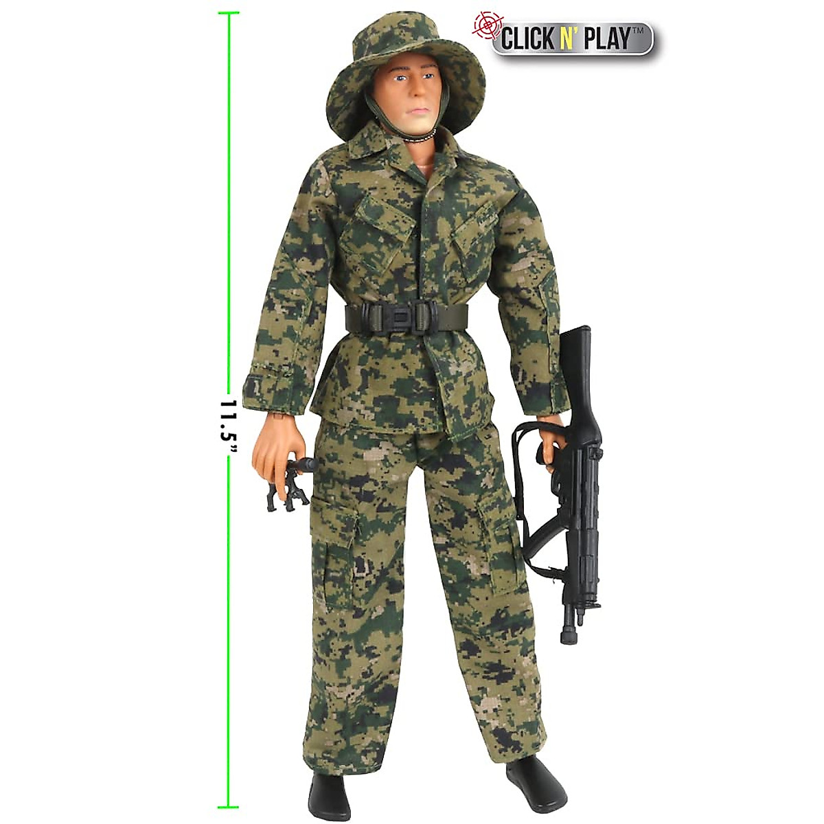 Click N' Play 12" Military Special Ops Action Figures - Navy Swat Team, Soldier Accessories & Army Toys - Click N Play Military Army Action Figures 12 inch