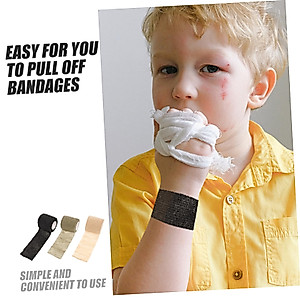 Healifty 3pcs Adhesive Tape Sports Protector Band Vet Wrap Grip Cover Sports Wrap Tape - Proof Sports Tapes Sports Wrist Tape Camo Tape Bandages Medical Kit Non-Woven Fabric Telescopic