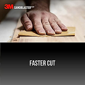 3M 11060-G-6 Sandblaster Sandpaper with No-Slip Grip Backing, Gold, 3-2/3 in. x 9 in, 60 Grit, 6 Sheets/Pack, 10 Count