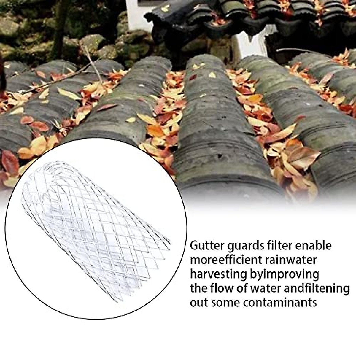 1/4pcs Roof Gutter Guard Filter,Guard Filters Debris Drain Net Cover Stops Blockage Strainer for Preventing Blockage Leaves(1pc)