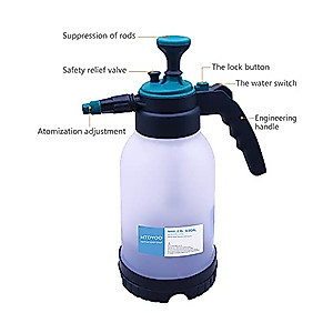 0.5 Gallon Hand Pump Sprayer, Hand Held Garden Sprayer, Water Spray Unit with Adjustable Nozzle and Extra Extended Spray