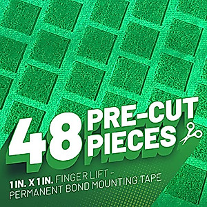 Krazy Tape Double Sided Tape for Crafts, Scrapbooking Squares, Thin Adhesive Two Sided Mounting Tape, 1" x 1" Clear Film Squares (Pack of 48 Pre-Cut Pieces)
