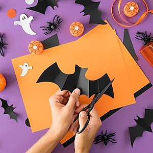 30 Sheets Halloween Cardstock 250gsm Halloween Construction Paper 3 Colors Cardstock 8.5 X 11 Inch, Black Cardstock Scrapbook Paper Kit for School Supplies, Holiday Crafting, Arts and Crafts