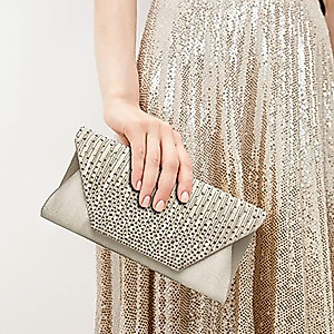 Clutch Purses for Women Wedding Purses for Women Evening Bag Evening Clutch Purses for Women Formal Women's Evening Handbags Bridal Clutch Wedding Clutch Wedding Purse Small Clutch (Champagne)