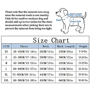 Dog Raincoat Puppy rain Jacket with Hood for Small Medium Breeds with Reflective Strap Storage Pocket Harness Hole Yellow S