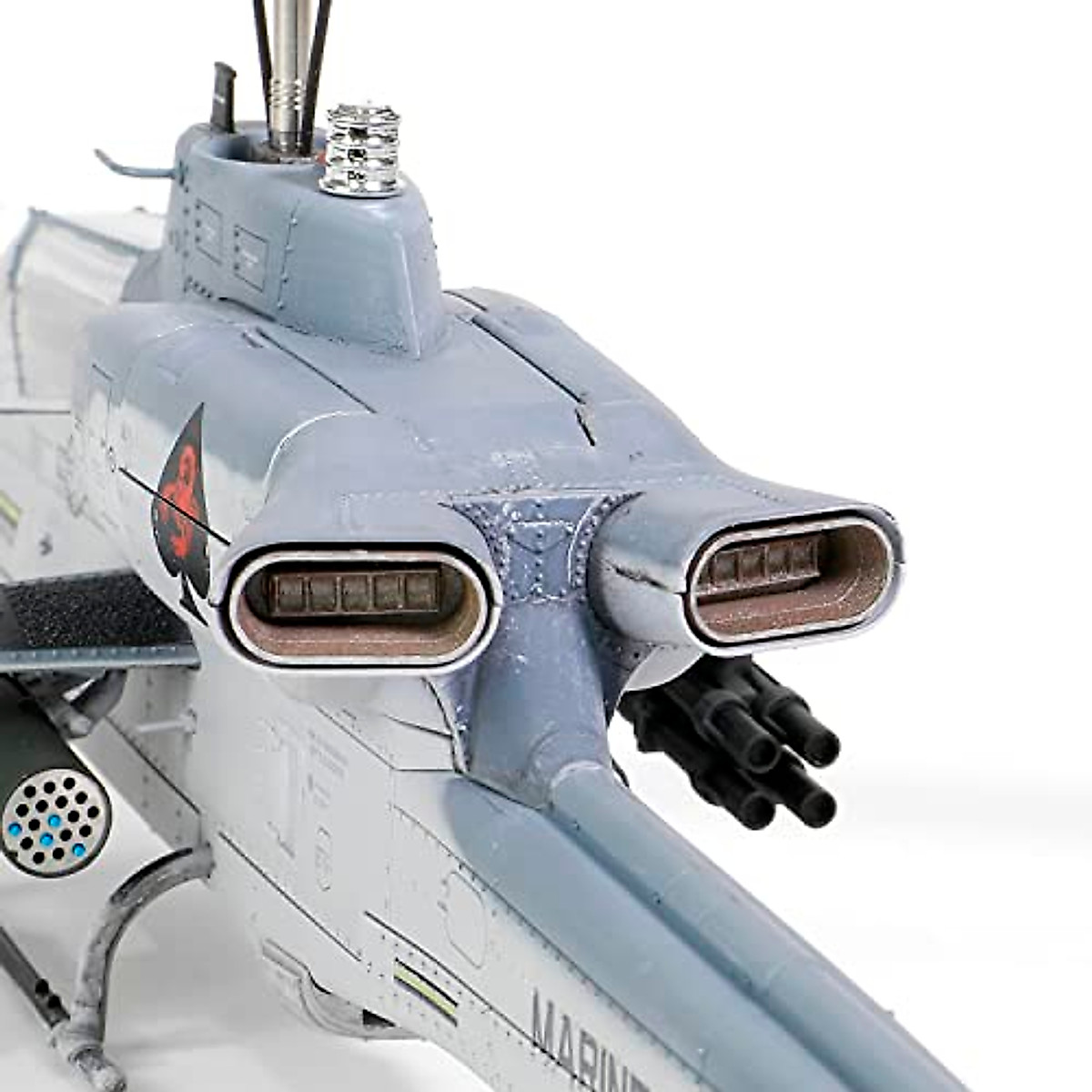 Forces of Valor Waltersons FOV-820004A-1 1:48 Scale Bell Textron Licensed AH-1W Cobra Helicopter with NTS Exhaust Army Super Diecast Military Collectible, US Navy Blue, One Size