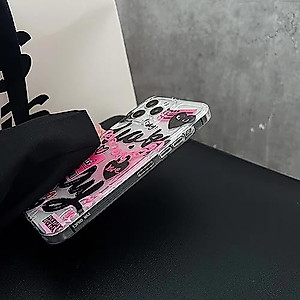 LOLAGIGI for iPhone 14 Pro Max Case Cute Collage Heart Kawaii Funny Girly Y2K Print Aesthetic Design for Women Girls Boys Soft TPU Case Cover for iPhone 14 Pro Max 6.7", White