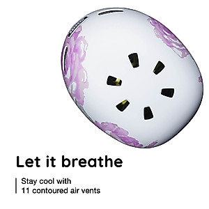 Nutcase, Street, Adult Bike and Skate Helmet with MIPS Protection System for Road Cycling and Commuting, Delicate Flower Reflective MIPS, Large