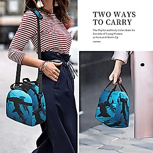 FXXWJP Hammerhead Sharks Handheld Crossbody Lunch Bag,Reusable Can Be Insulated To Keep Cold, Suitable For Office Work,Picnic, Beach (Men, Women)