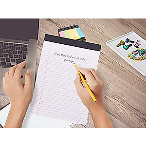 1InTheOffice Note Pads 8.5 x 11, Wide-Ruled Letter Size Writing Pads, White 50 Sheets per Notepads, 12 Pack