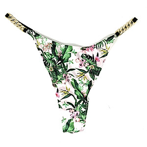 Victoria's Secret Bombshell Shine Thong Panty, Light Pink Floral Chain Shine, Small