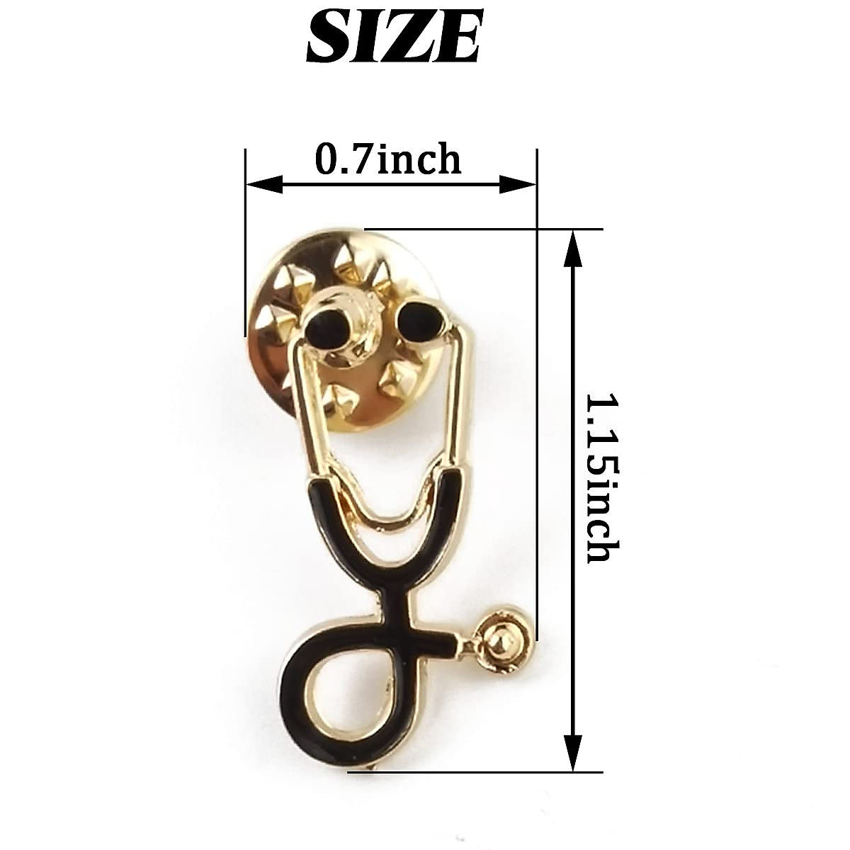 GXXMEI 30PCS Stethoscope Brooch Pins Stethoscope Enamel Lapel Pin Clothing Bags Decoration Brooch for Girls Medical Students Doctor Nurse Graduation Presents (Multuicolor)
